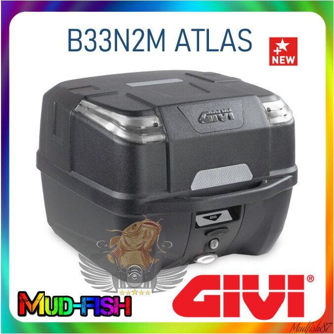 GIVI B33 B33N2M ATLAS MONOLOCK HARD BAG | BOX (BLACK) | Lazada