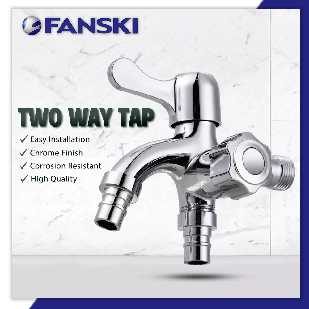 AT-222333 Two Way Bib Tap Wall Mounted Tapware Washing Machine Bathroom ...