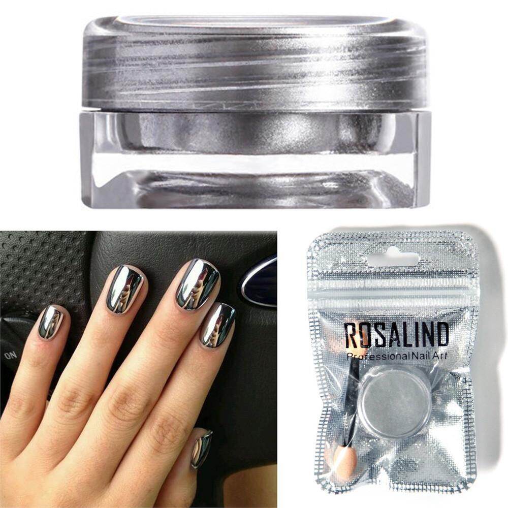 ROSALIND Women Mirror Powder Effect Chrome Nails Pigment Gel Polish DIY ...