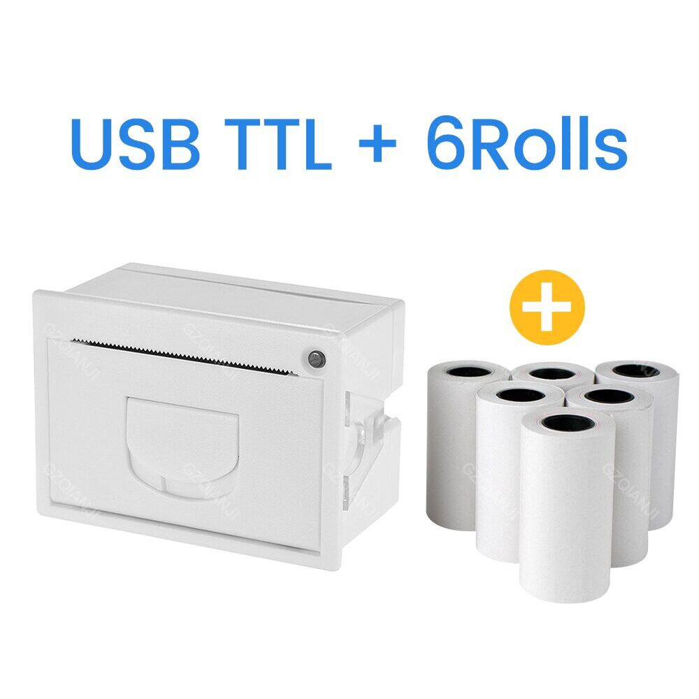 QR204 Mini Embedded Printer Thermal ESC POS Receipt Parallel Panel ...