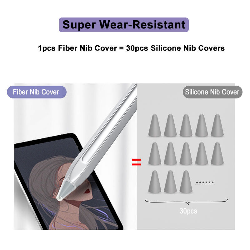 10pcs Fiber Pencil Tip Cover ForHuawei M-pencil 1st 2nd Generation Wear ...