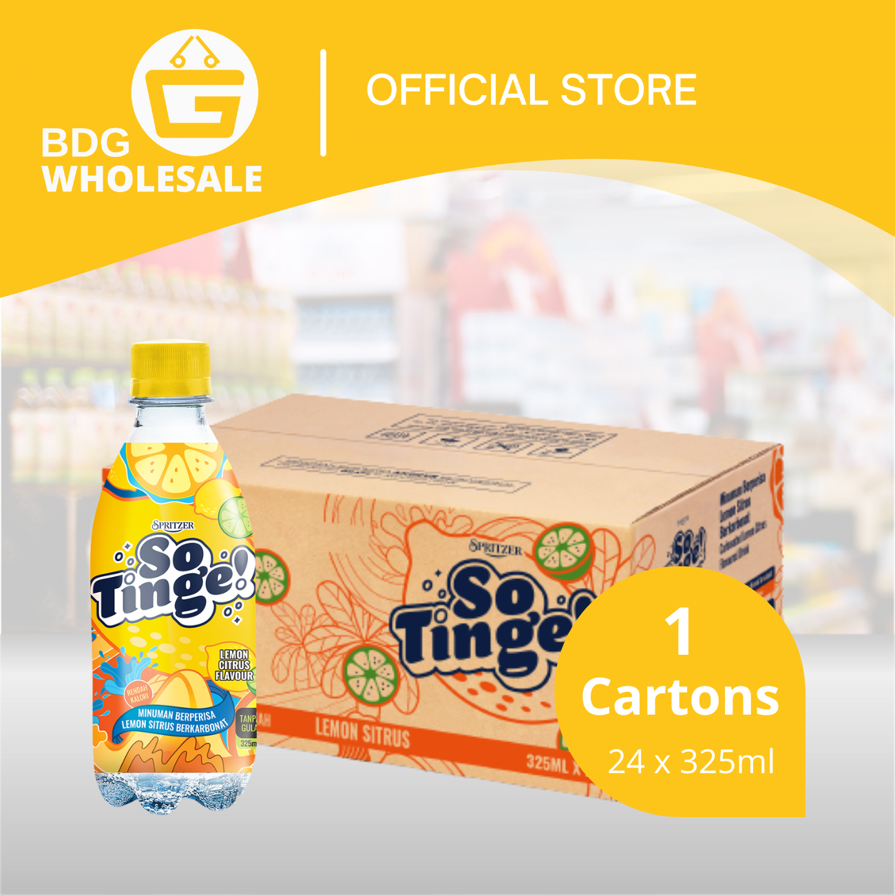 Spritzer So Tinge Carbonated Flavour Drink - Lemon Citrus24 x 325ml | Lazada