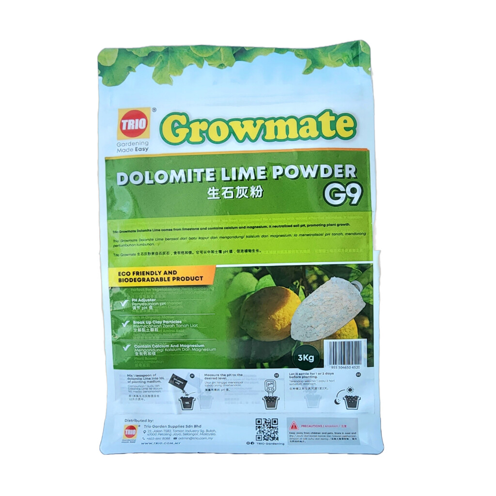 TRIO GROWMATE Dolomite Lime Powder G9 生石灰粉 3kg | Lazada