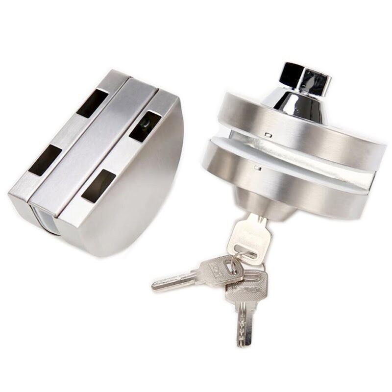 Glass Door Lock With Key / Tempered Glass Lockset / No punching Lockset ...