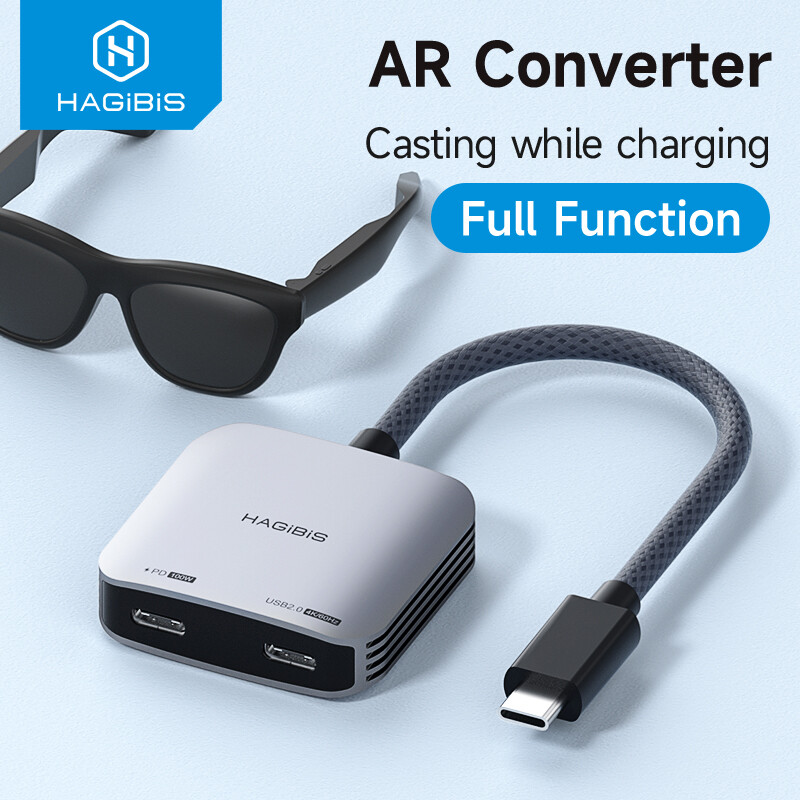 Hagibis AR Eyeglasses Adapter 8K60Hz 4K144Hz USB C to Eyeglasses and ...