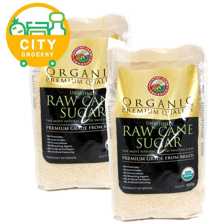Country Farm Organic Premium Quality Raw Cane Sugar 900g x 2 | Lazada