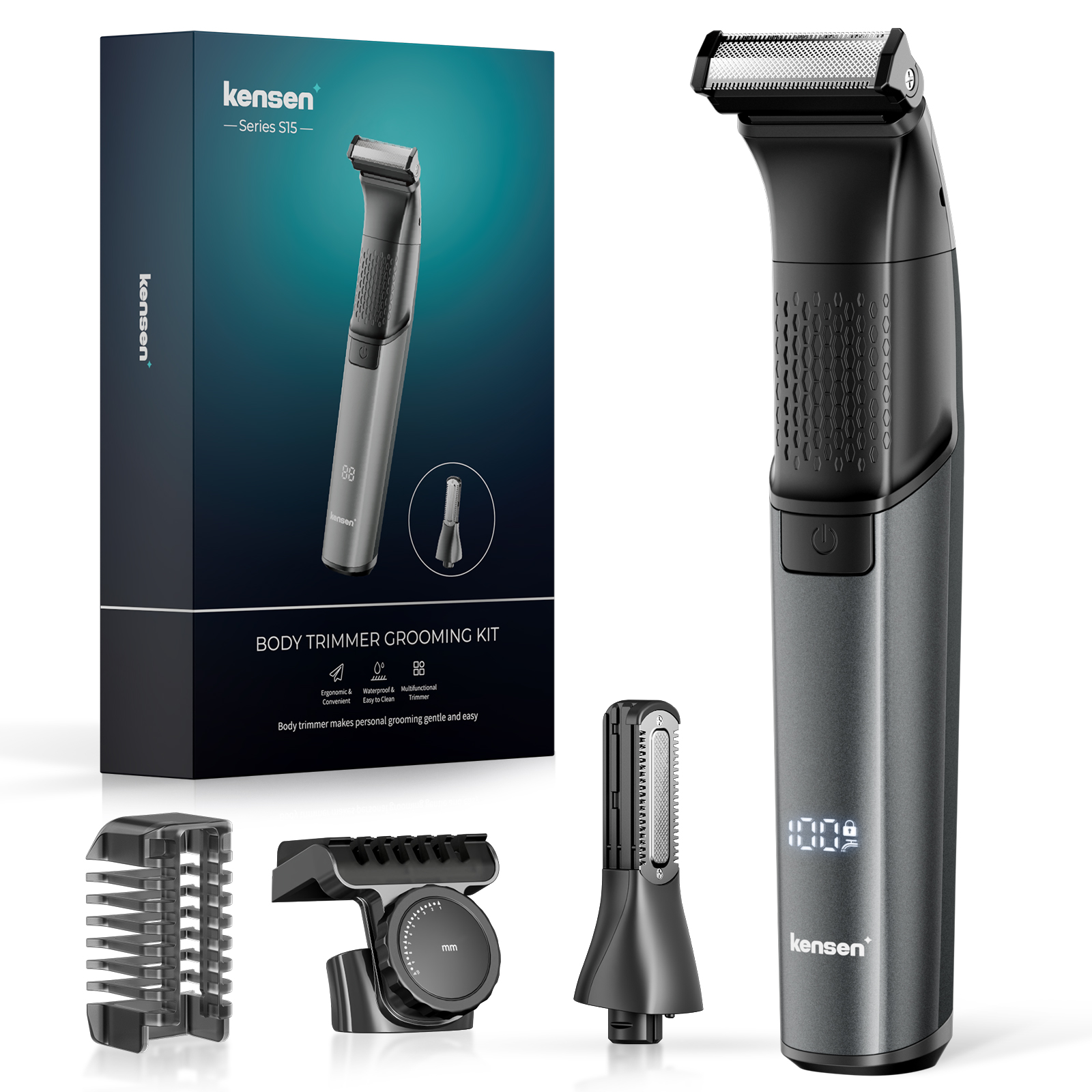 Kensen Electric Razor Waterproof Private Part Hair Trimmer Groin Pubic ...