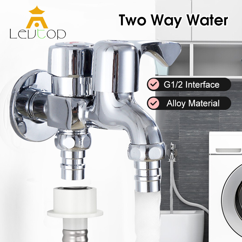 LEVTOP Faucet Washing Machine Faucet Dual Port Alloy Faucet Multi ...
