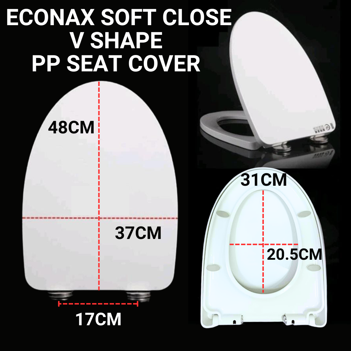 Toilet Seat Cover Toilet Bowl Cover Mangkuk Tandas Jamban Duduk Toilet Cover Adjustable Tandas ...