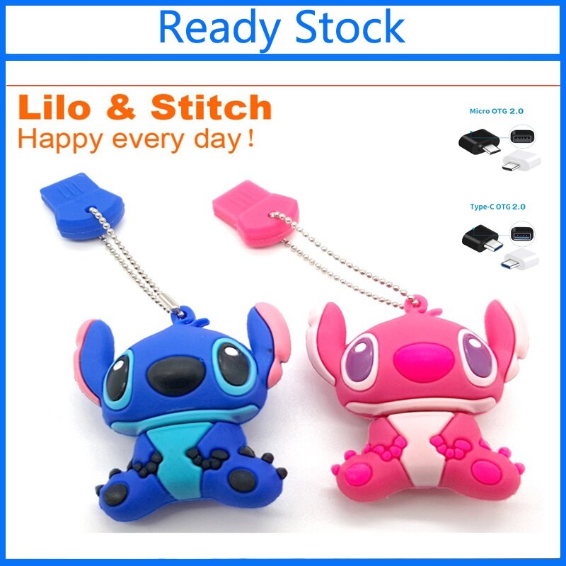 ♥ Ready Stock +FREE Shipping ♥【COD】USB 2.0 Cartoon STITCH USB Flash ...