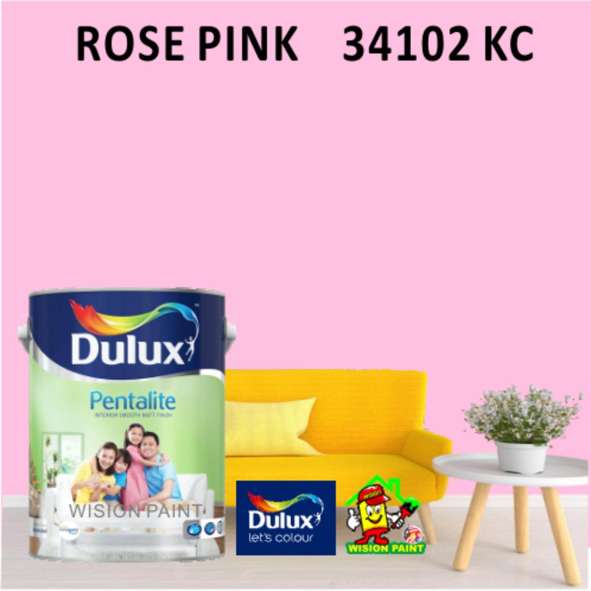 34102KC ROSE PINK ( 5L ) DULUX PENTALITE PAINT | Lazada