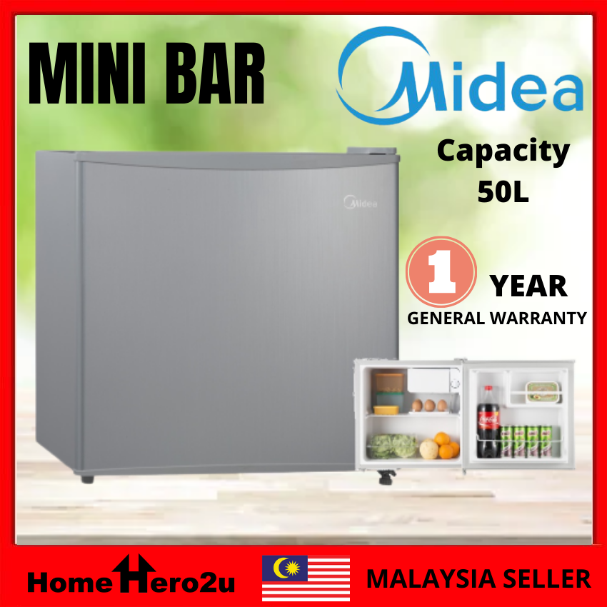 Midea 50L MDRD86FGG Mini Bar Fridge Single Door Refrigerator MDRD-86FGG ...