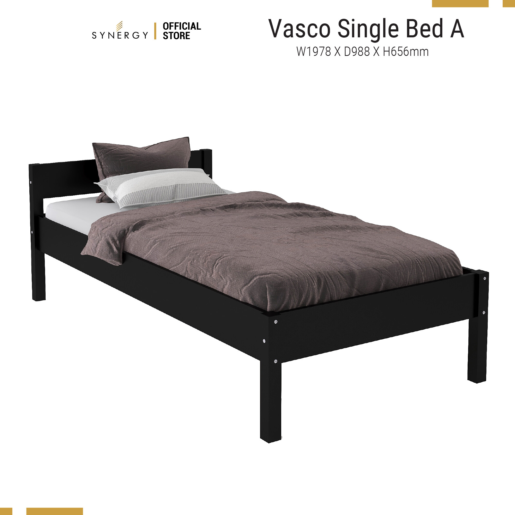 Single Bed - VASCO Collection Katil Bujang Kayu Katil Single - 1 Color ...