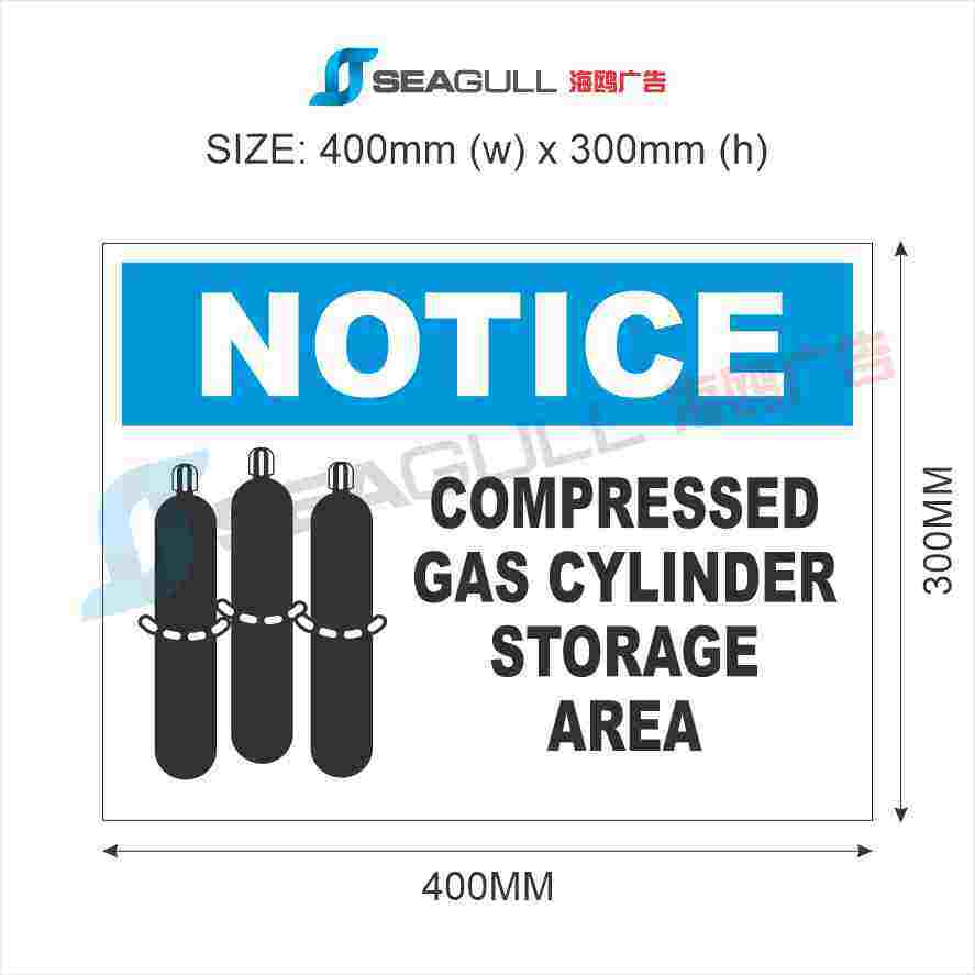 LP Gas Storage Empty Cylinder Storage Area Compressed Gas Notice Danger ...