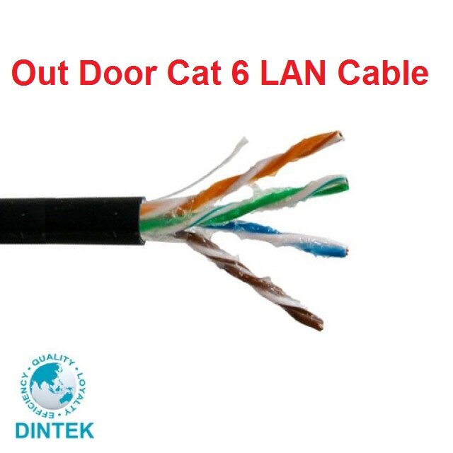 Hotdeal Dintek Out Door Cat6 LAN Cable With Jelly Filled - 10m / 15m ...
