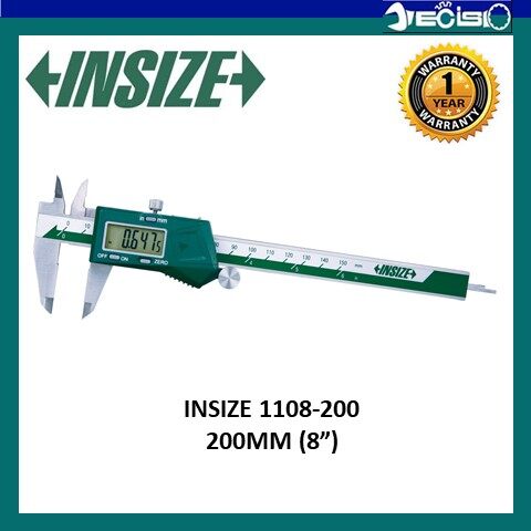 INSIZE 1108-200 DIGITAL CALIPER 200MM (8") | Lazada
