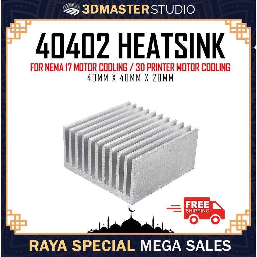 Heatsink for Nema 17 Stepper Motor Heat Sink 40mm x 40mm x 20mm | Lazada