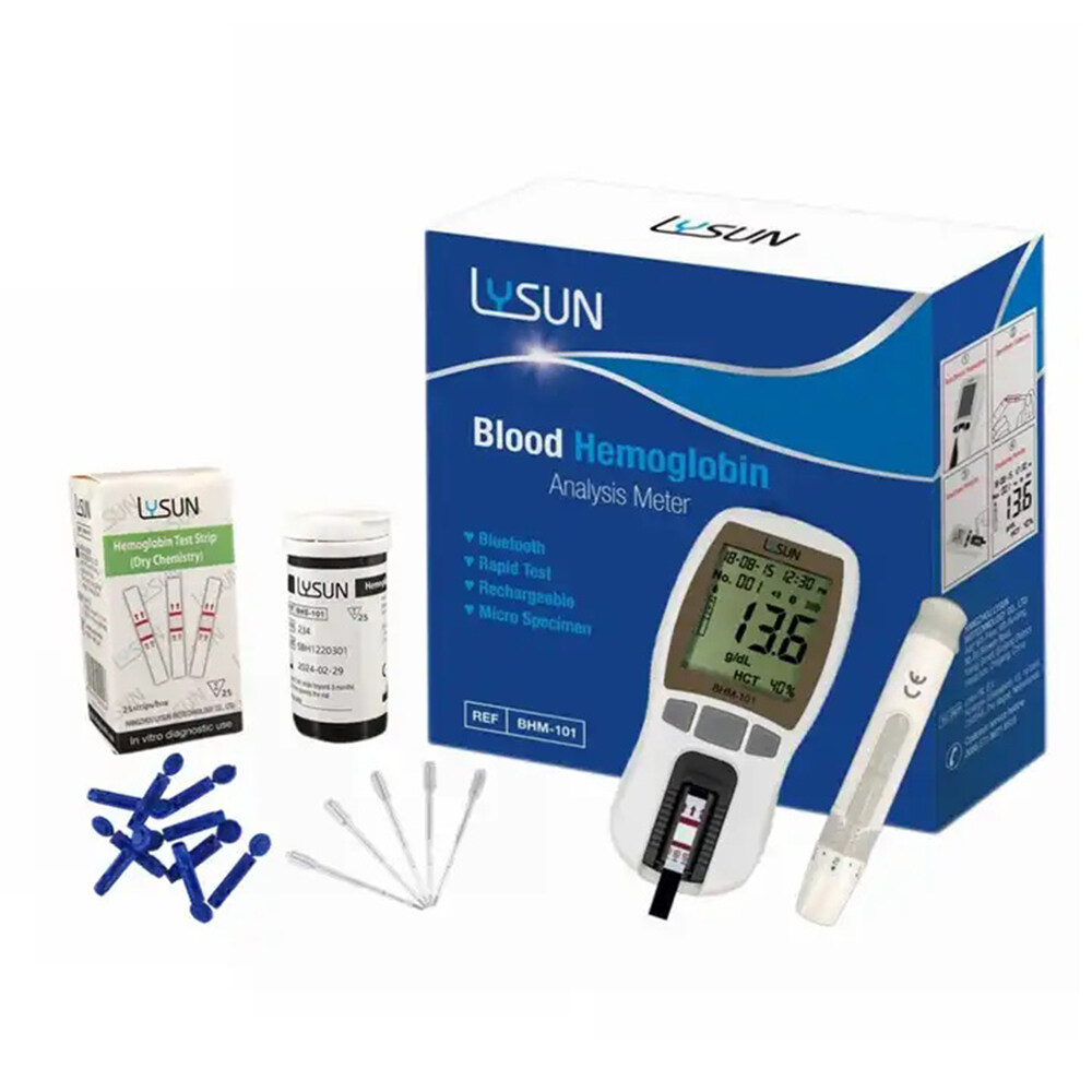 LYSUN BHM-101 Optical Hemoglobin Meter Blood Powder Digital Portable ...
