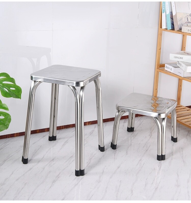 Square Stainless Steel Stool/ Bangku Segi Empat | Lazada
