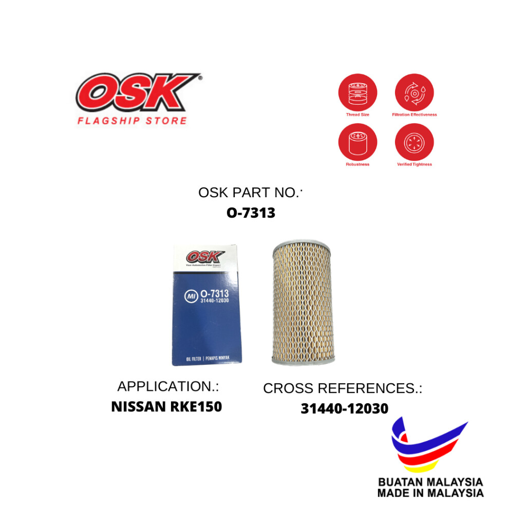 OSK OIL FILTER FOR NISSAN UD RKE150 | Lazada