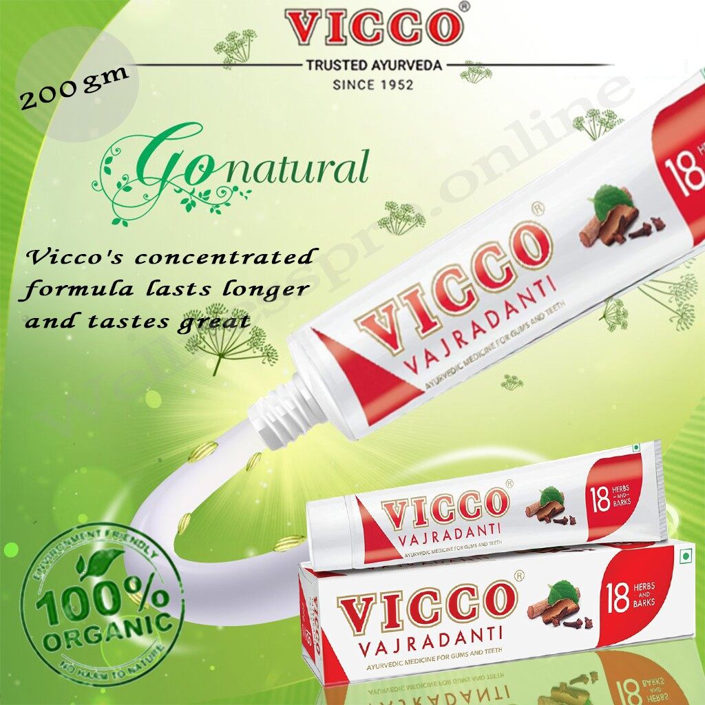 VICCO VAJRADANTI HERBAL TOOTHPASTE (200G) | Lazada