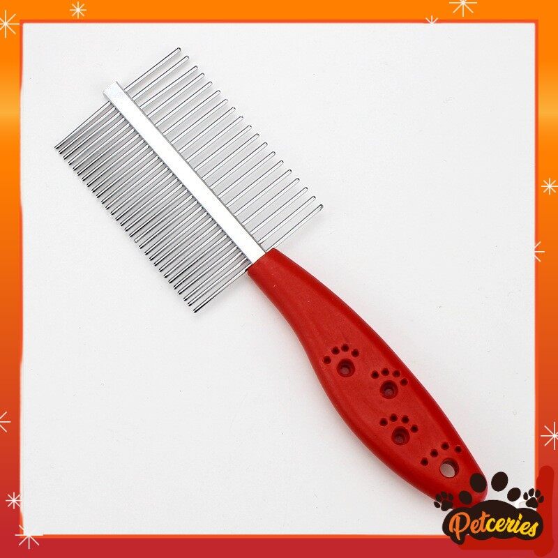 Double Row Comb with Shank Footprint and Dense Teeth 带柄脚印疏密齿双排梳 | Lazada