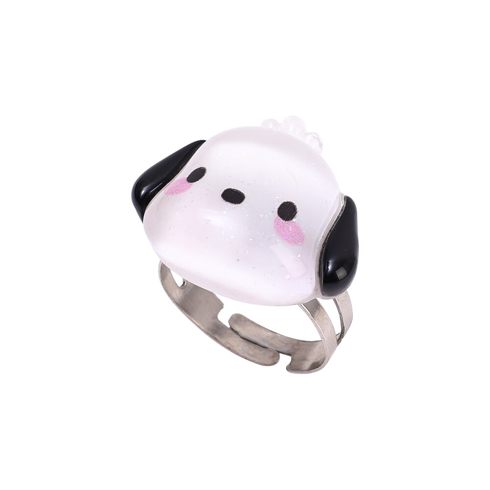 Sanrio Cute Cartoon Ring Y2K Hello Kitty Cinnamoroll Kuromi Opening ...