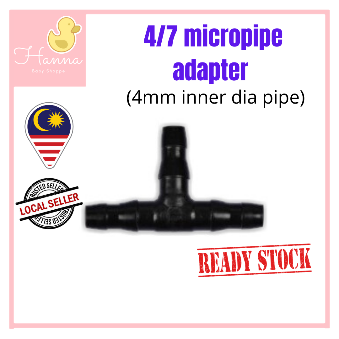 Tee Adapter HDPE Poly PP Pipe 4/7 4mm Microtube for Watering Irrigation ...