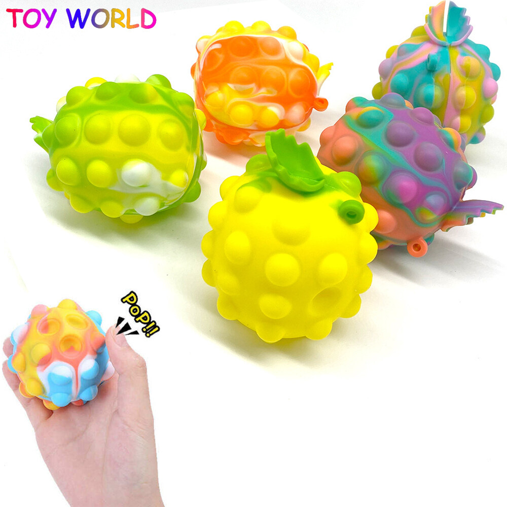 3D Ball Pop It🌈 Fidget Toy Stress Ball with Simple Dimple Rainbow ...