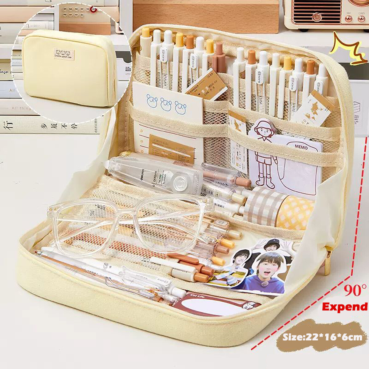 Large Capacity Pencil Case Kawaii Pencil Boxes For Girls Cute Korean