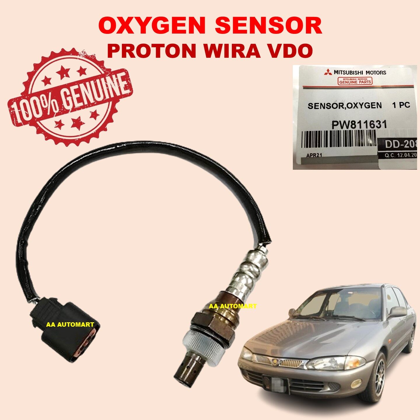 ORIGINAL PROTON WIRA VDO OXYGEN SENSOR/EXHAUST SENSOR O2 PW811631 | Lazada