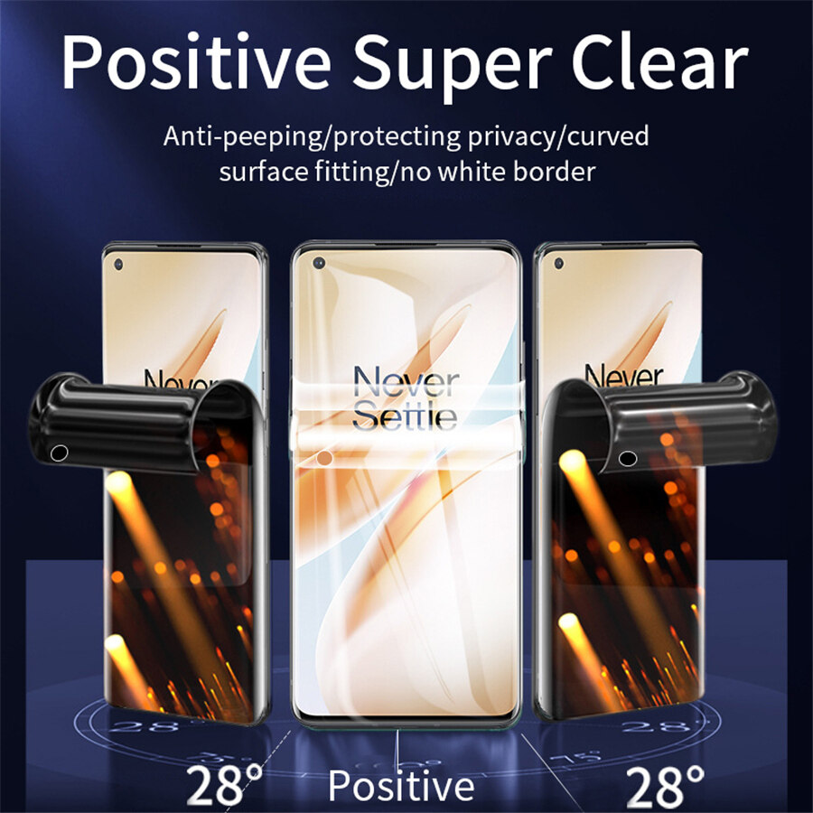 Full Coverage Anti Peep Hydrogel Film For OnePlus 7 7T 8 Pro Privacy ...