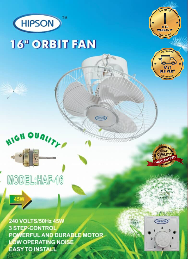 HIPSON 16" AUTO FAN CEILING 360 DEGREE | Lazada