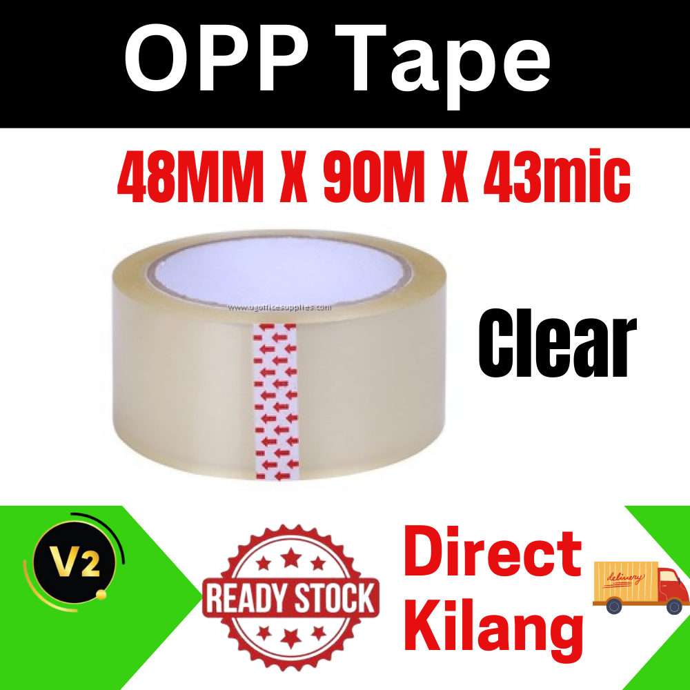 Clear Opp Tape (48mm x 70m x 45mic) Selefon Tape/Cellulose Tape/Packaging Tape | Lazada