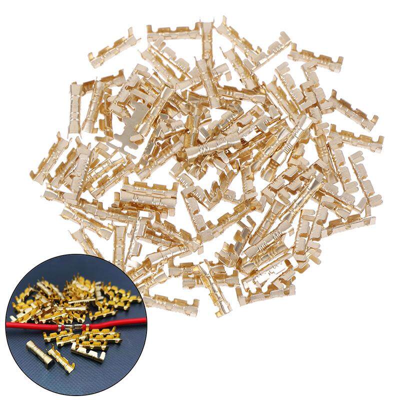 100Pcs brass copper 0.5-1.5mm² crimp electrical connector wire terminal ...