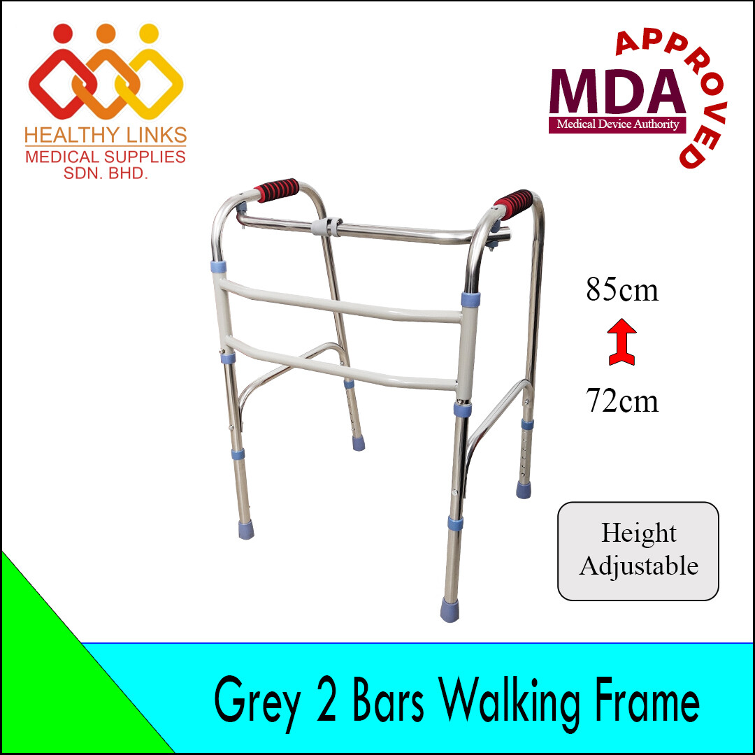 Foldable Stainless Steel Walking Frame Walking Aid Tongkat Bantu Jalan ...