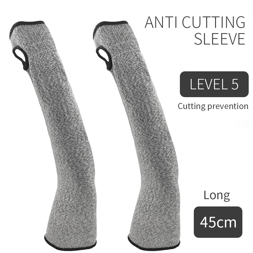 1Pair 35/45CM Long Anti Cut Proof Safety Arm Sleeve Guard Bracer Work ...