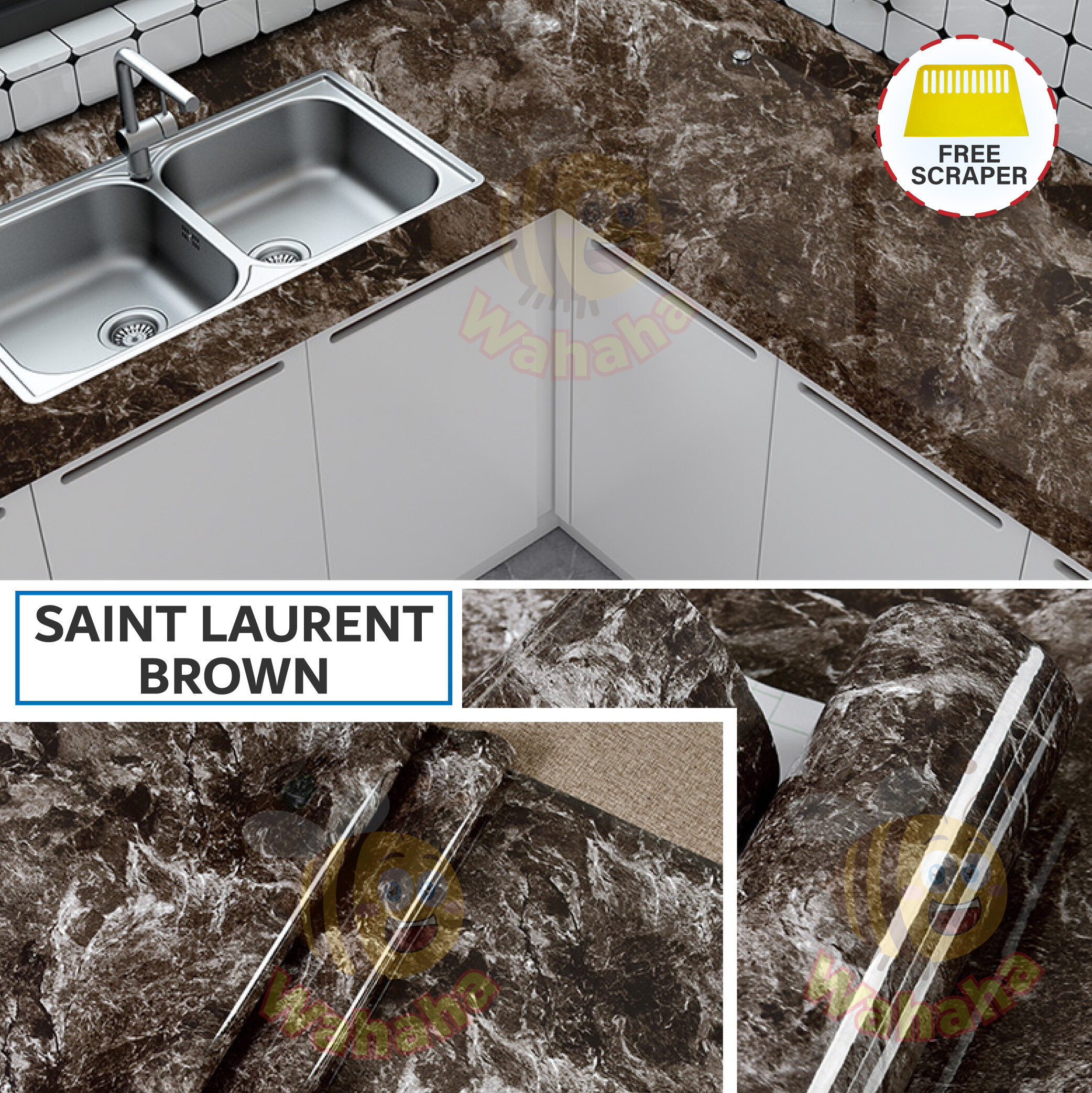 Wahaha Self Adhesive Marble Wallpaper Sticker Vinyl Furniture Sticker ...