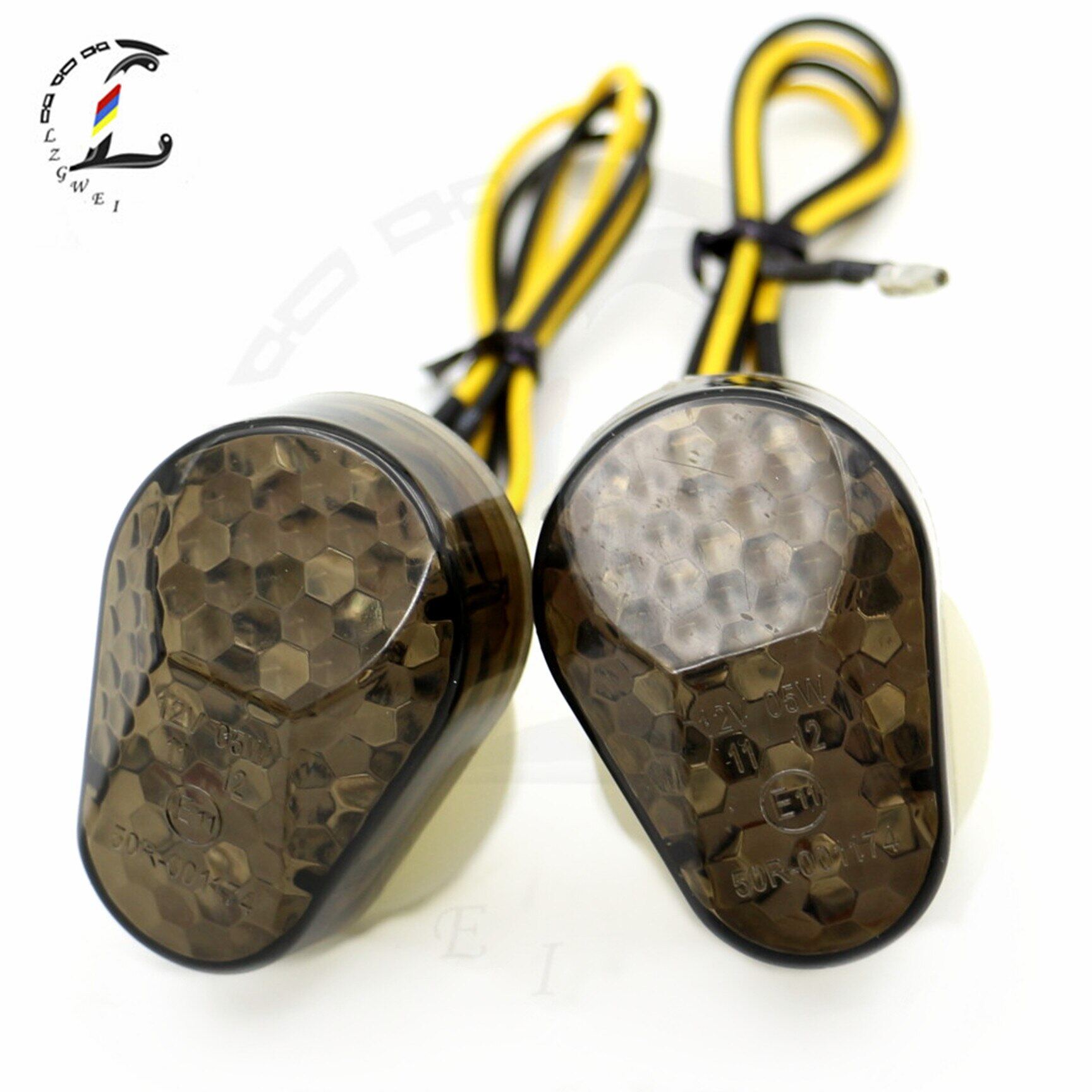 สัญญาณไฟเลี้ยวด้านหน้าของรถจักรยานยนต์ไฟ LED สำหรับ Kawasaki ZX6R ZX9R ZX7R ZZR600 ZX12R ZX636ไฟ ...