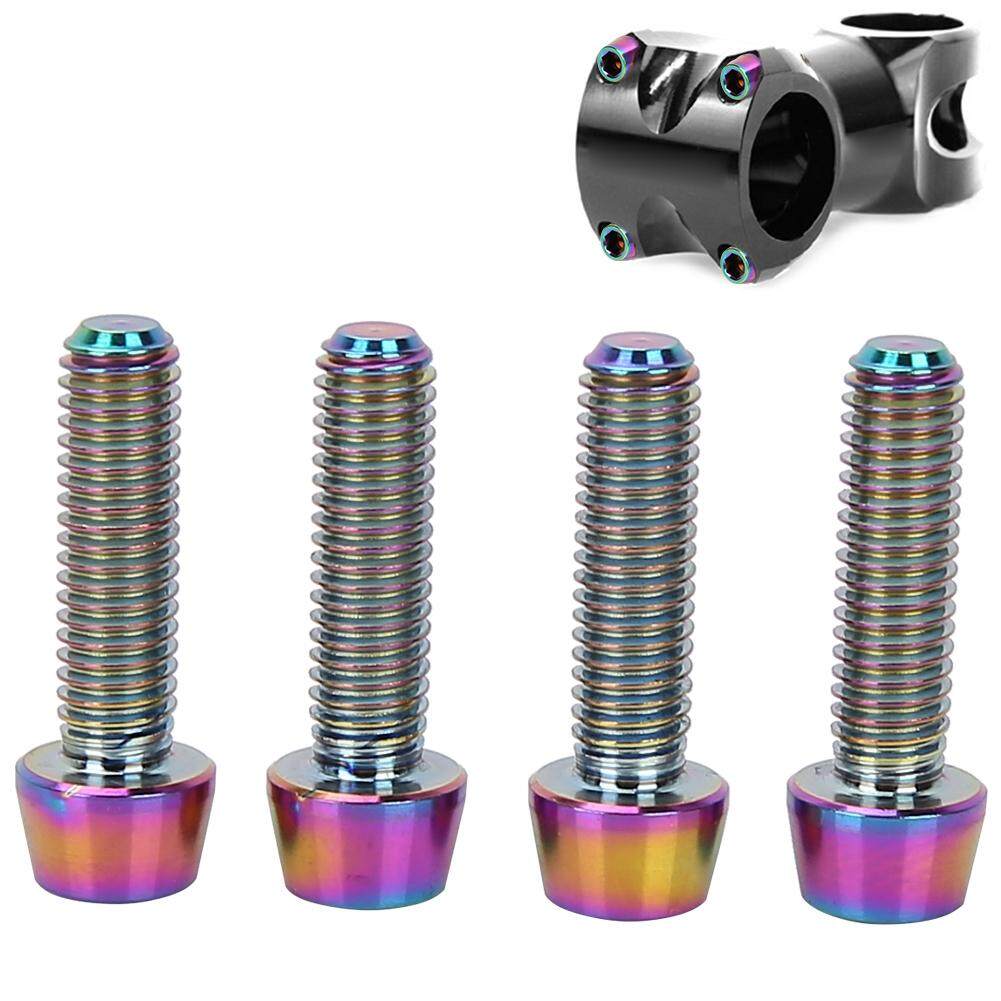 4pcs M5*18mm Bicycle Titanium Alloy Tapered Bolts Mountain Bike Stem Fixed Screws - YXPC Store ...