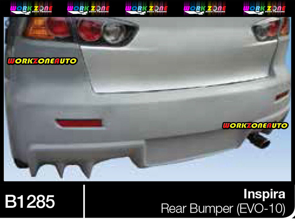 B1285 Proton Inspira / Mitsubishi Lancer Fiber Rear Bumper (Evo 10 ...