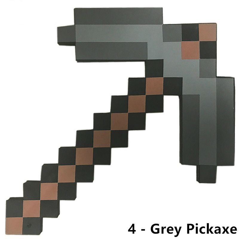 Kids Toys Minecraft Blue Grey Diamond Sword Pickaxe Axe Shovel EVA ...