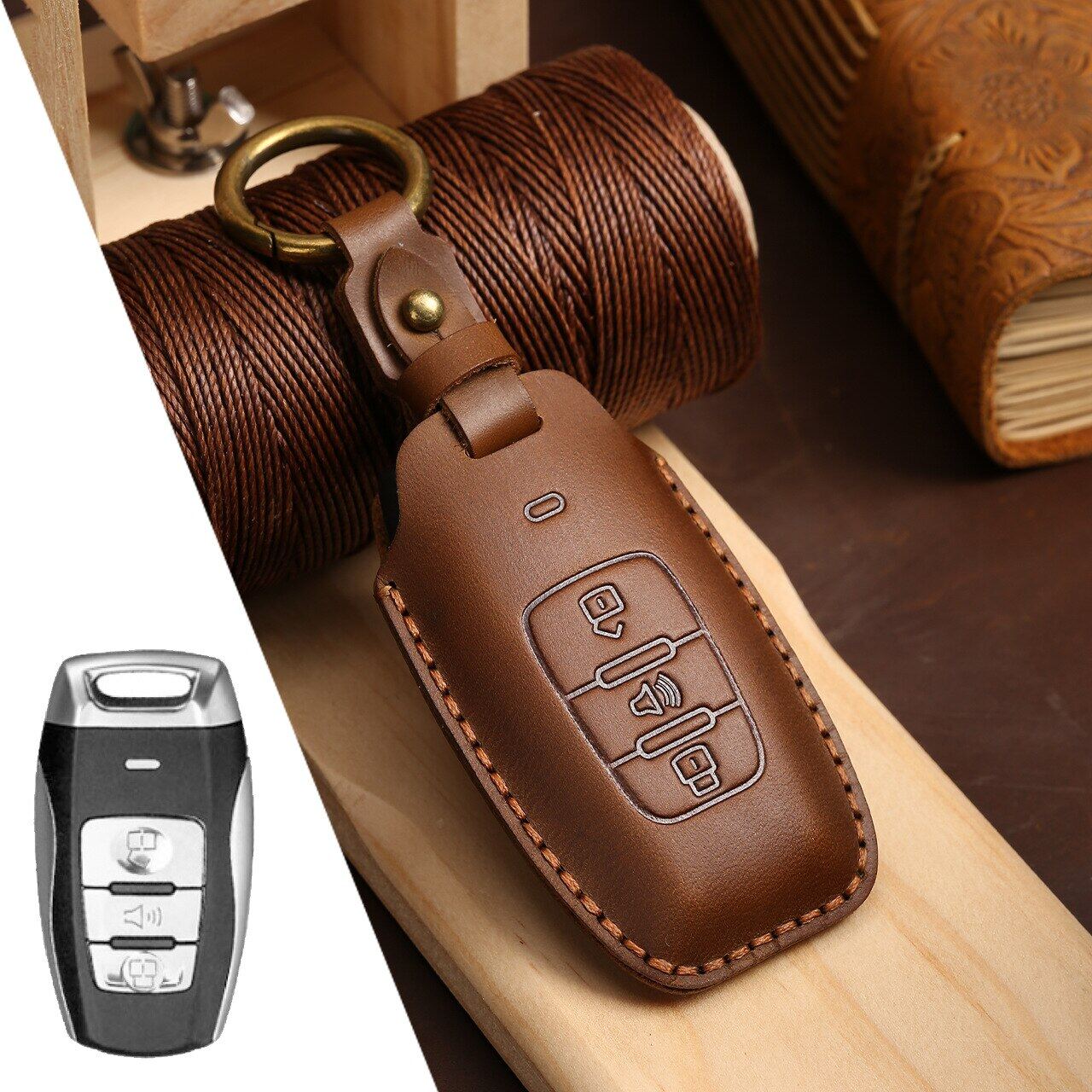 Luxury Car Key Case Cover Leather Fob Keychain Accessories for Haval ...