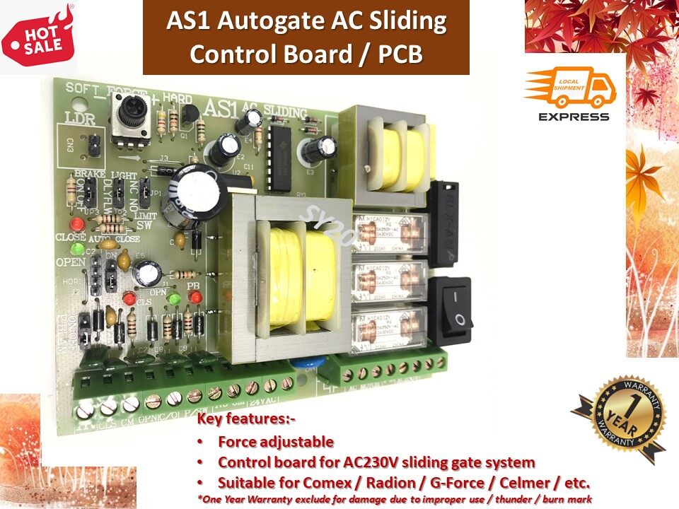 AS1 Autogate Control Board / PCB for AC Sliding Motor (Compatible to F1 ...