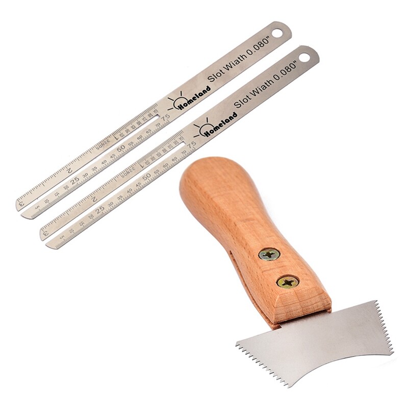 1 Pcs Guitar Fret Crowning Luthier File & 1 Set Guitar Fret Wire Groove ...