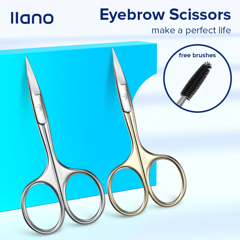 LLANO Eyebrow cutter Professional Stainless Steel Manicure Precision ...