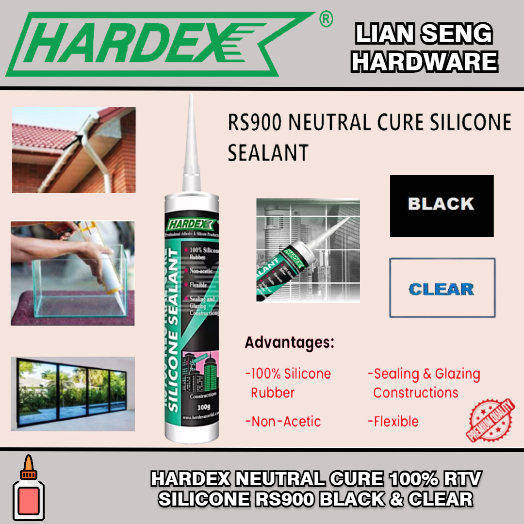 HARDEX NEUTRAL CURE 100% RTV SILICONE RS900 BLACK & CLEAR🧪 | Lazada