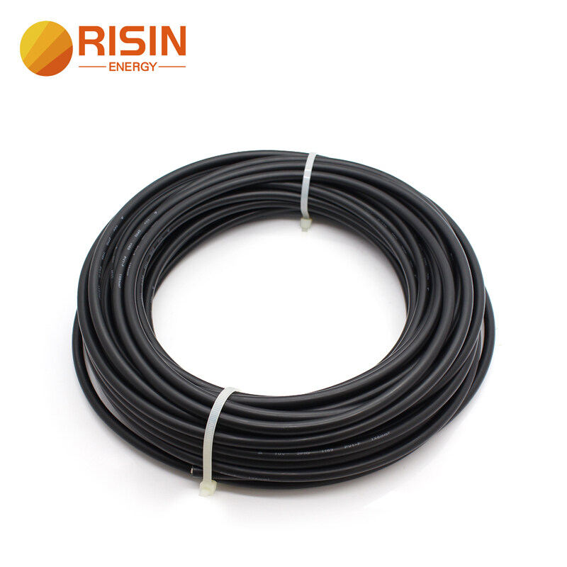 Risin Solar Cable PV Panel Wire UV Resisitant XLPE Insulation Solar DC Cable Factory 4mm2 6mm2 ...