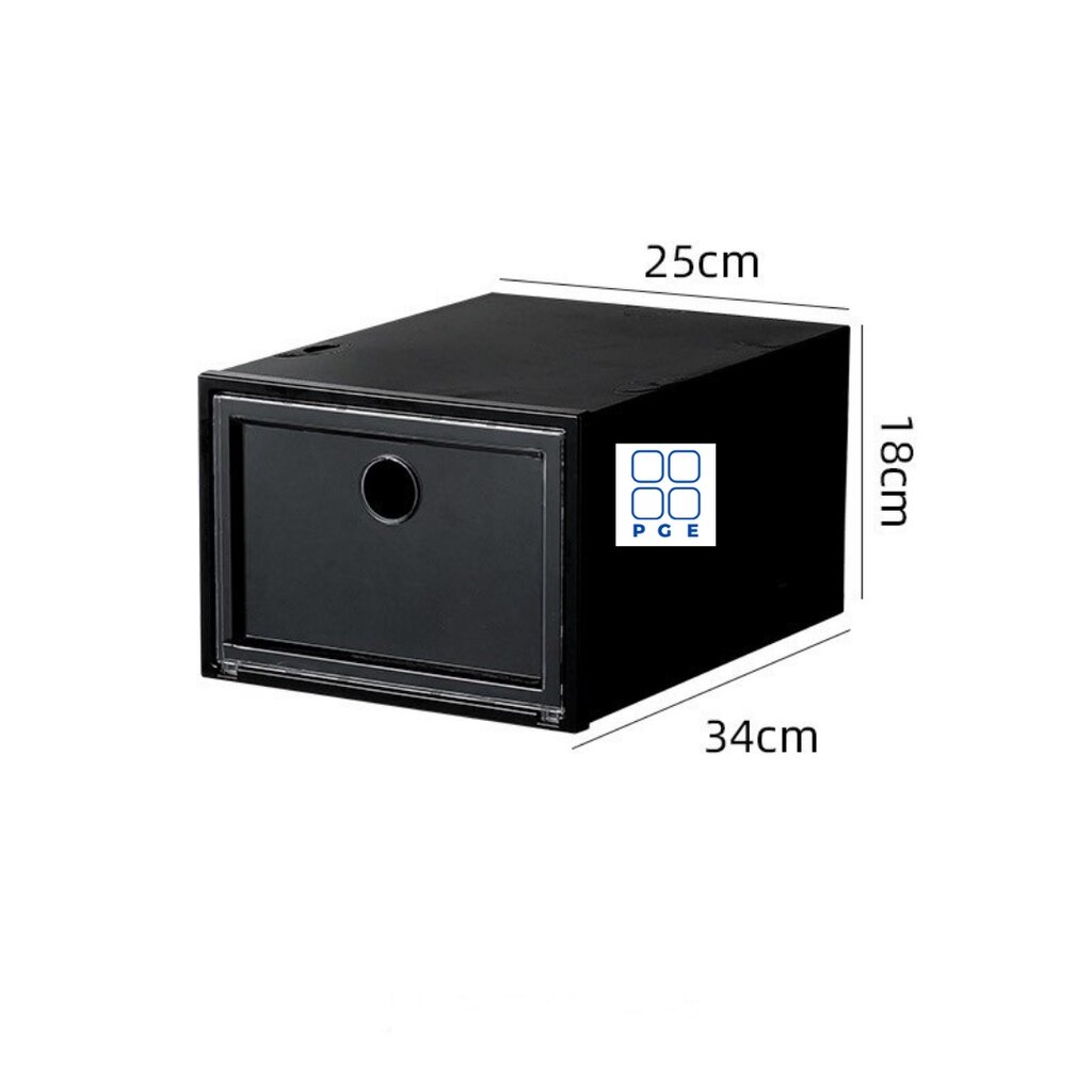 PREMIUM Clear Front View Soft Case Shoe Box Stackable Full Transparent ...