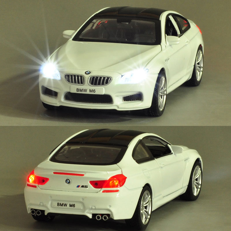 1:32 BMW M6 Diecast Vehicles Car Model Sound Light Pull Back Car ...